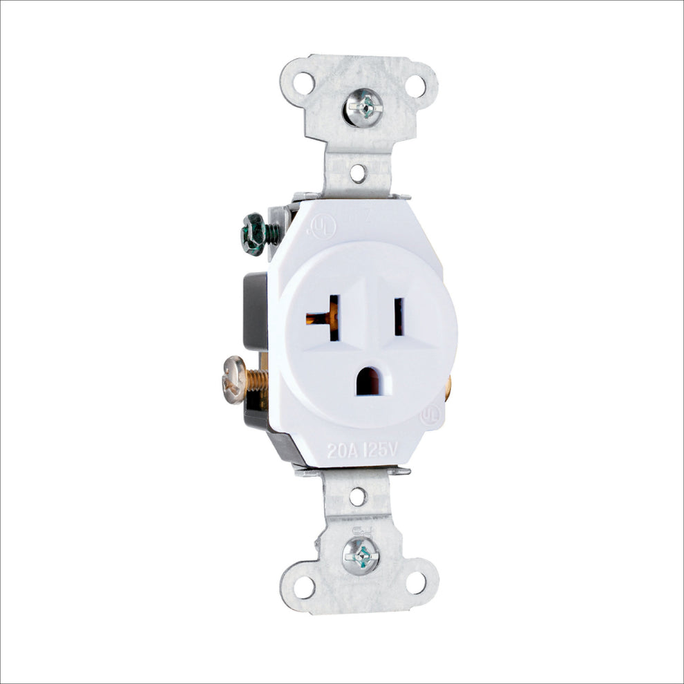 TOMA TIPO T 20 AMP 110V BLANCO 5351W – Electrisa