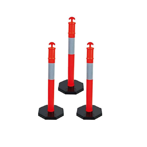 POSTE DE SEGURIDAD NEGRO/NARANJA – Electrisa