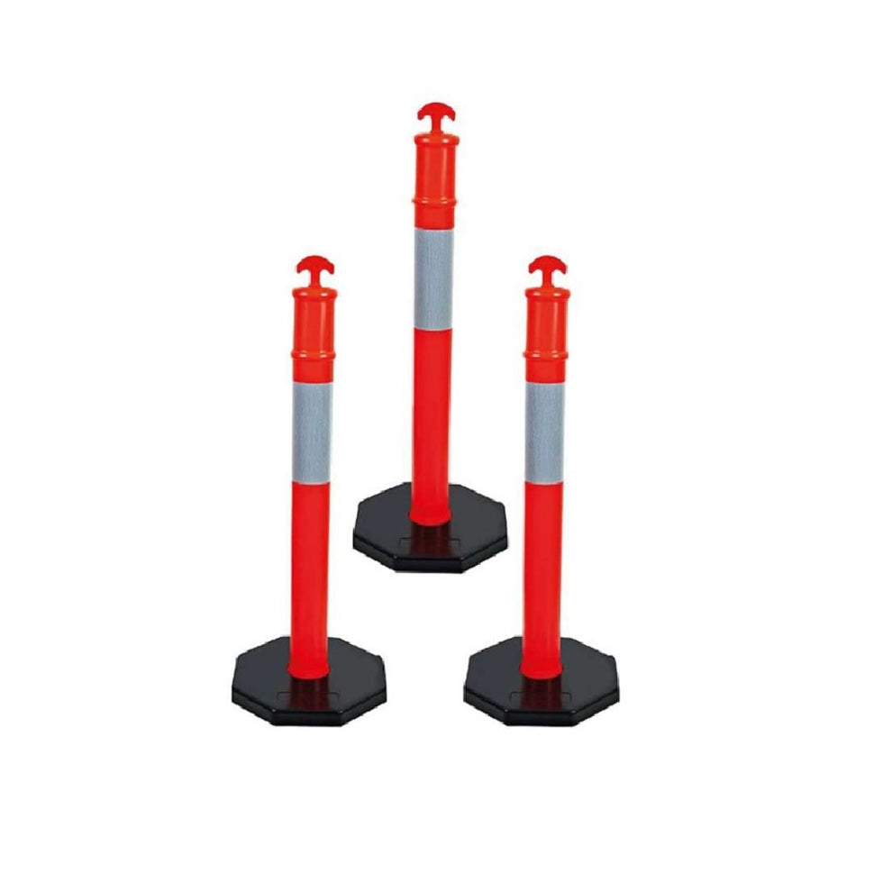 POSTE DE SEGURIDAD NEGRO/NARANJA – Electrisa